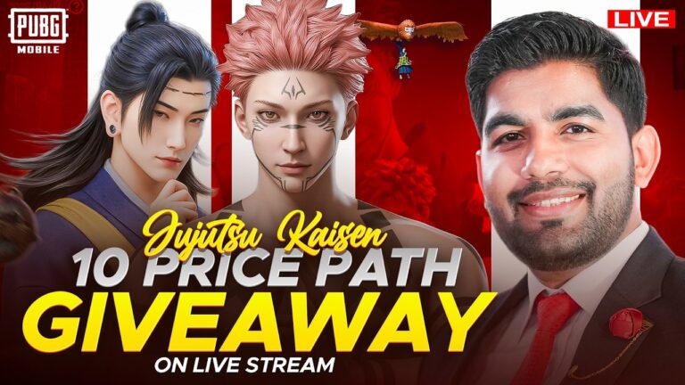 20 Jujutsu Kaisen Price Path Giveaway |🔥 PUBG MOBILE Live 🔥 - Jujutsu ...