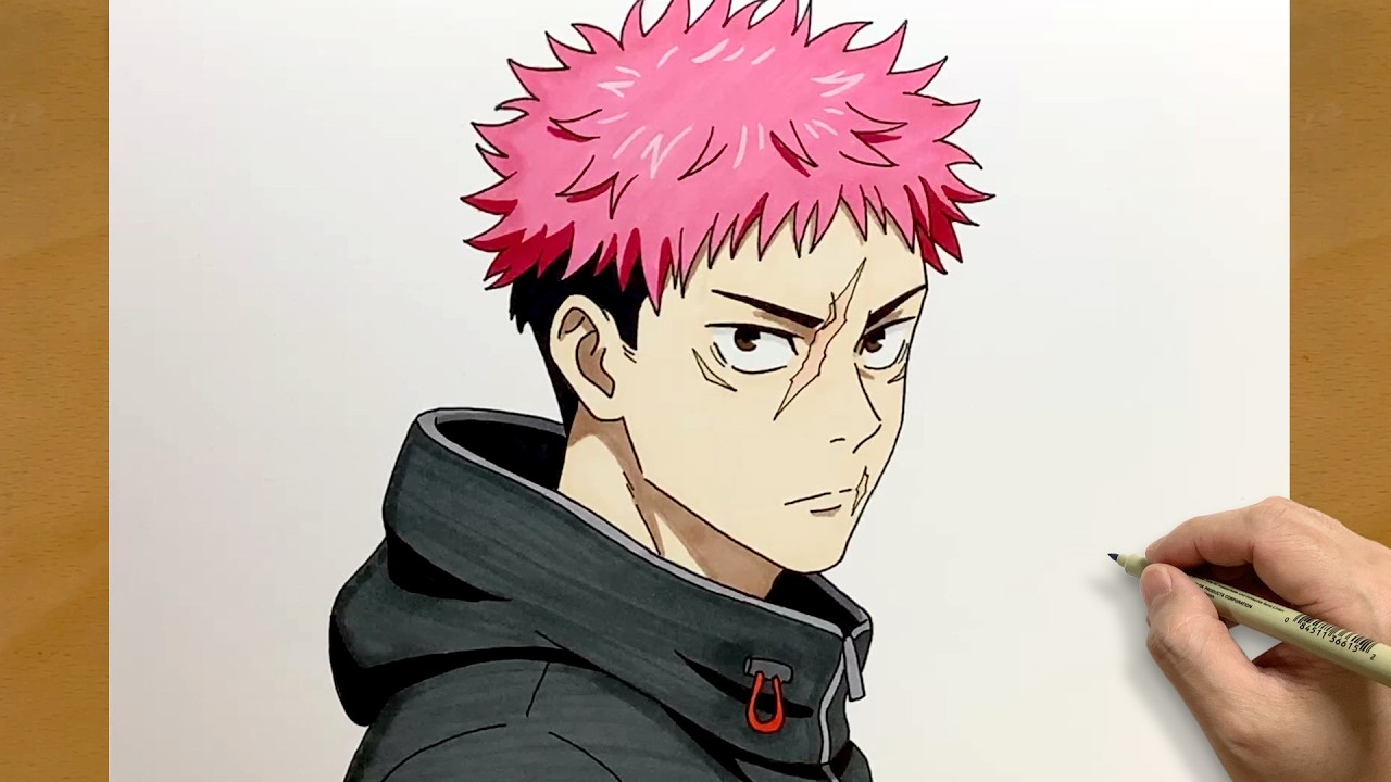 Draw Yuji Itadori Step by Step | Jujutsu Kaisen Art - Jujutsu Kaisen ...